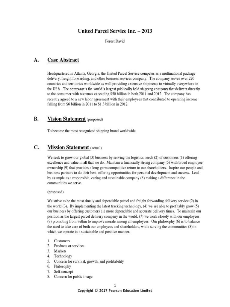 Case 04 United Parcel | PDF | United Parcel Service | United States ...