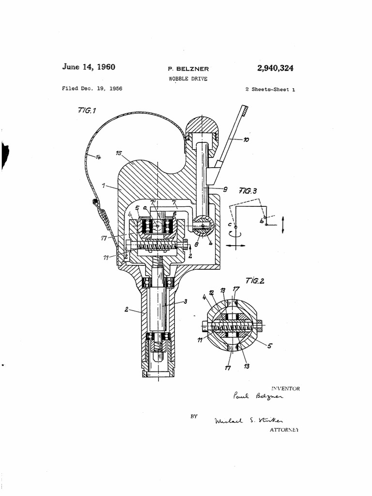 US2940324 - Wobble Mechanism (Scraper) | PDF | Rotation Around A Fixed ...