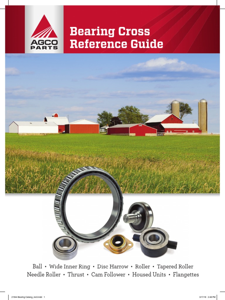 Agco Bearing Cross Reference Guide | PDF | Bearing (Mechanical) | Machines
