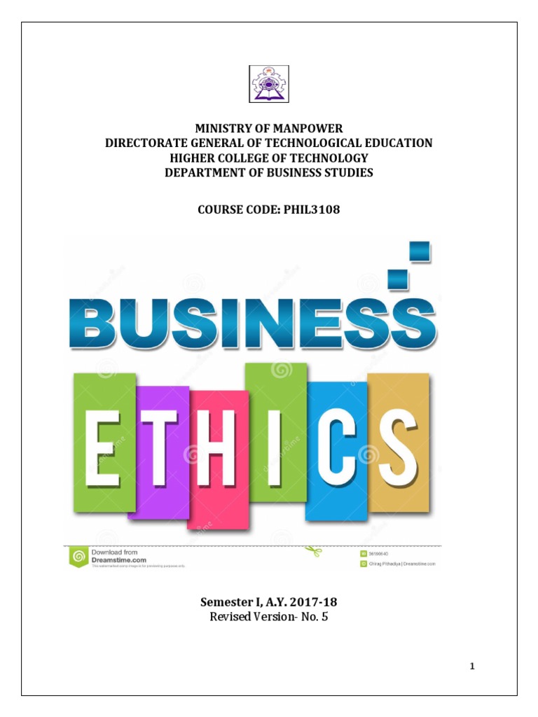 Business Ethics Handout 2017-18 Sem1 (Final) | Download Free PDF ...