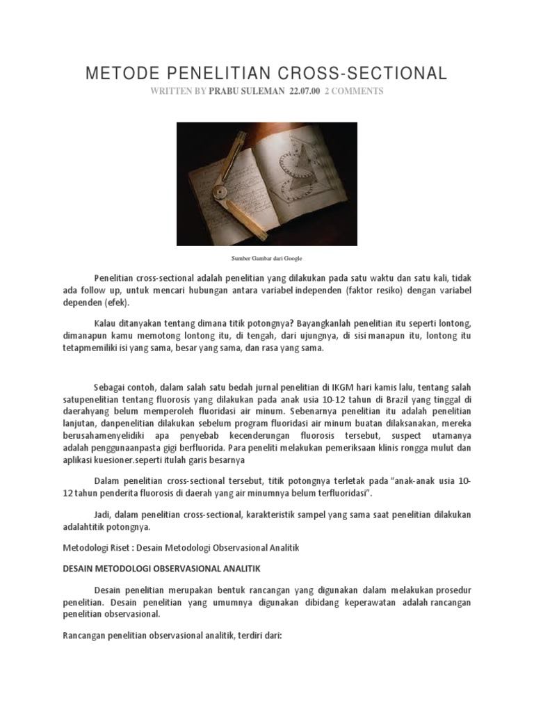 IKM - Cross Sectional | PDF | Kesehatan Holistik | Sains & Matematika