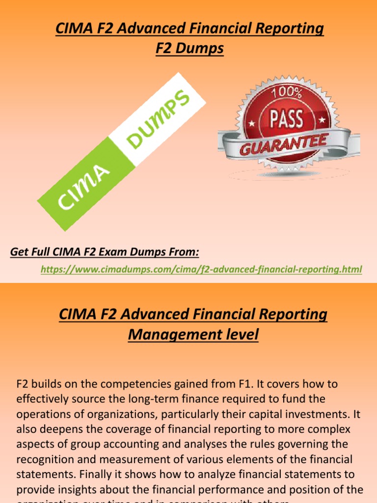 Valid F2 CIMA Braindumps - F2 Dumps PDF Exam Questions CimaDumps | PDF ...