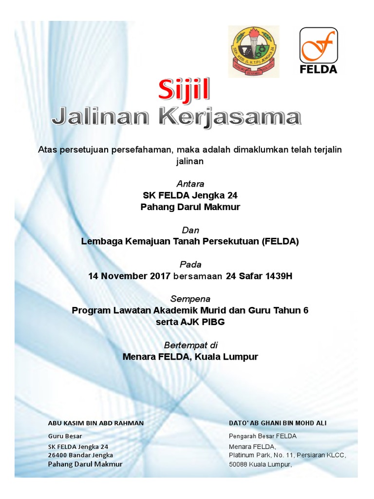 Sijil Jaringan Kerjasama | PDF
