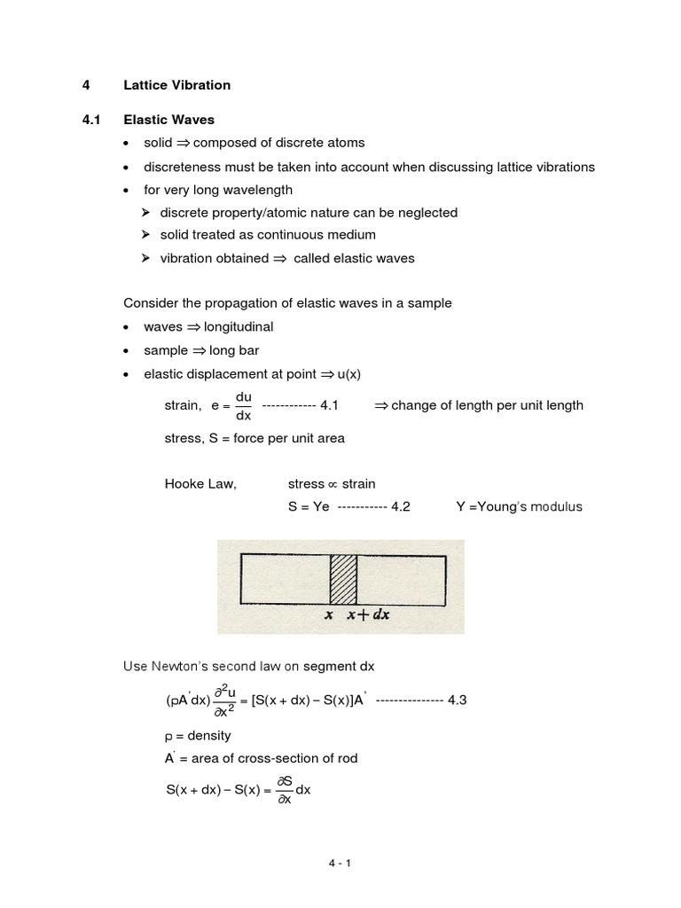 Lattice Vibrations and Heat Capacity | PDF | Phonon | Normal Mode