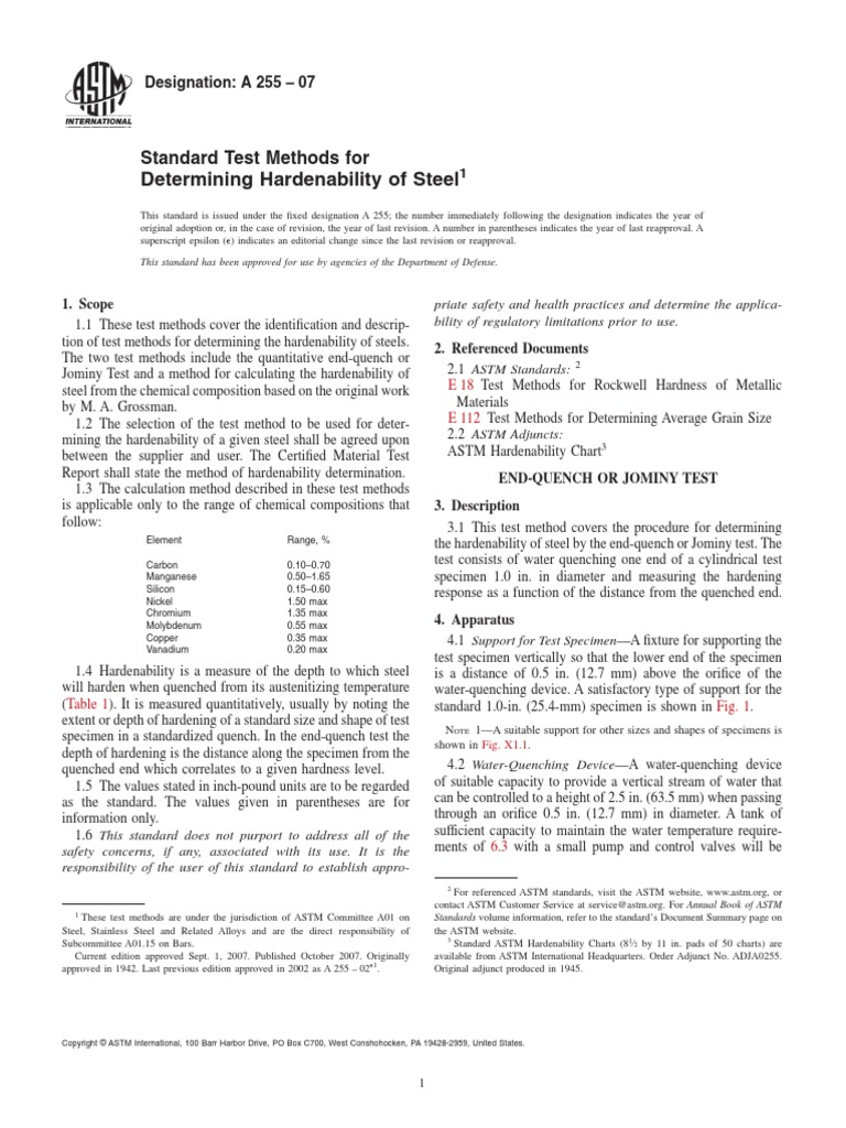 Astm 255 | PDF | Steel | Chemical Elements
