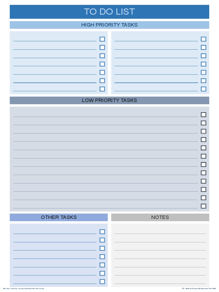 Prioritized To Do List | PDF