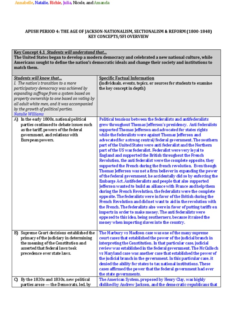 Period 4 Key Concepts | PDF | Transcendentalism | Abolitionism In The ...