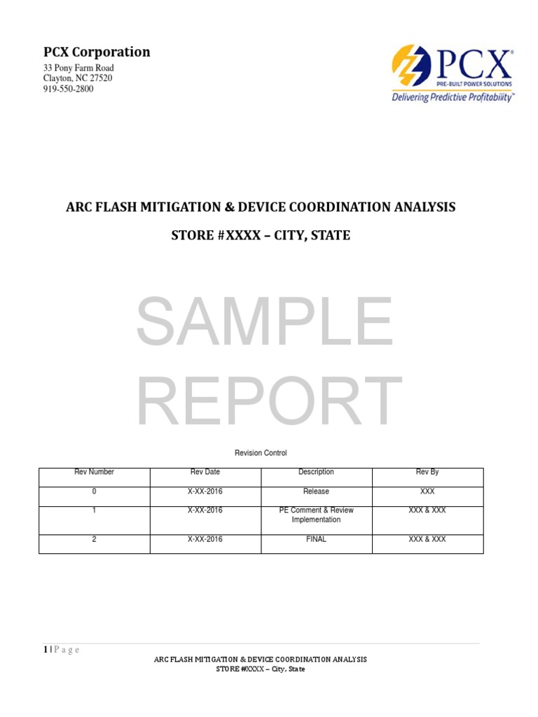 Arc Flash Mitigation and Device Coordination Analysis Report for Store ...