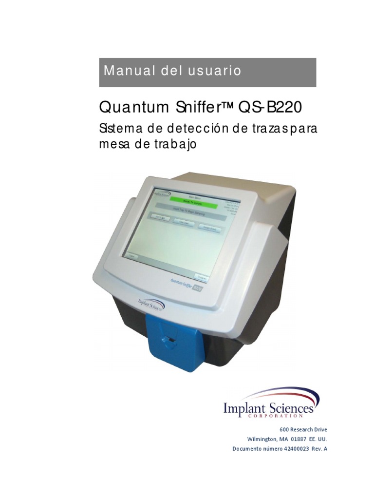 QS-B220 User Manual 42400023 Rev A New Sieve Canister - Spanish | PDF ...