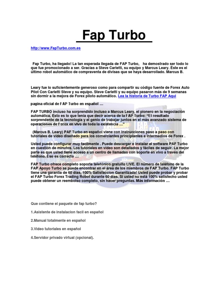 Fap Turbo | PDF | Mercado de divisas | Robot