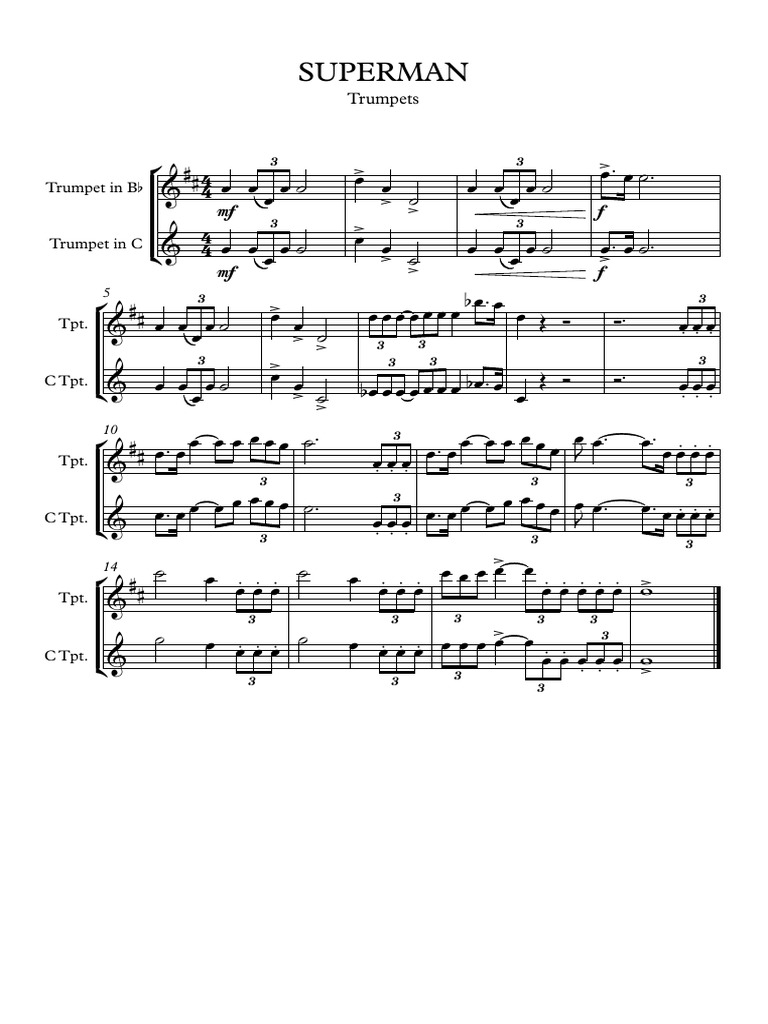 SUPERMAN Trumpets - Full Score | PDF