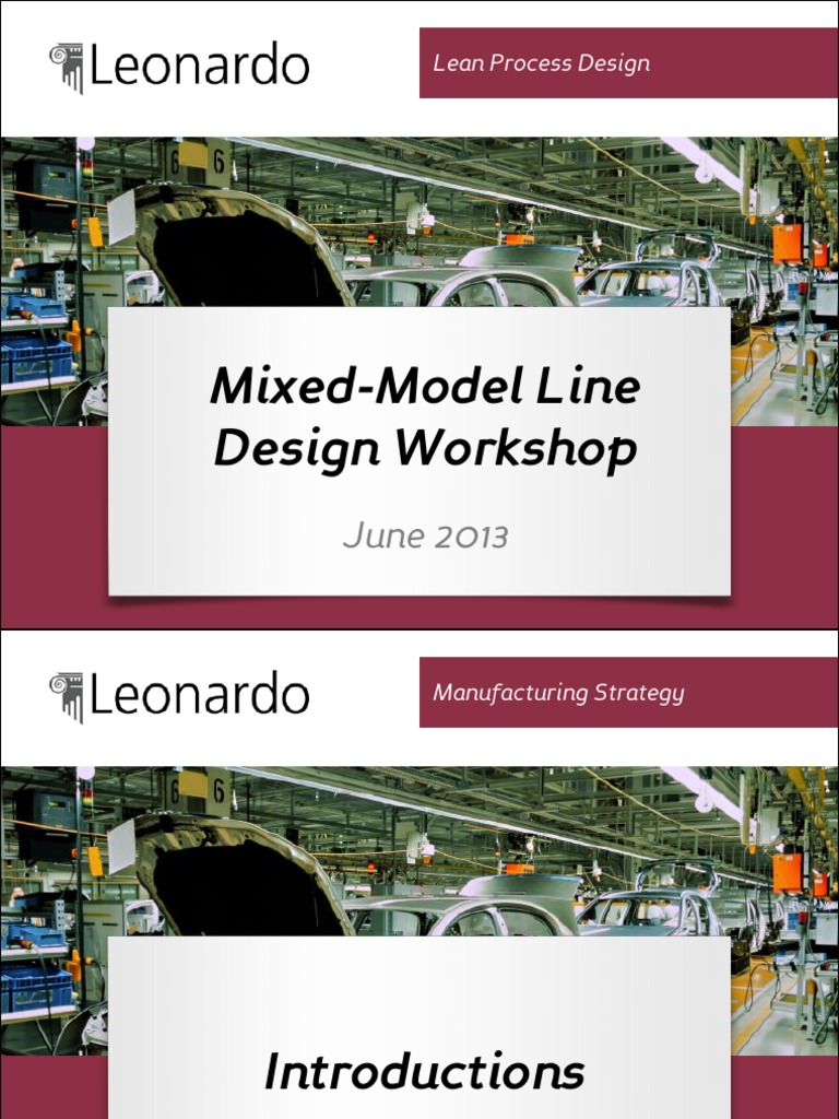 Mixed Model Line Design Workshop June 2013 | PDF | Lean Manufacturing ...