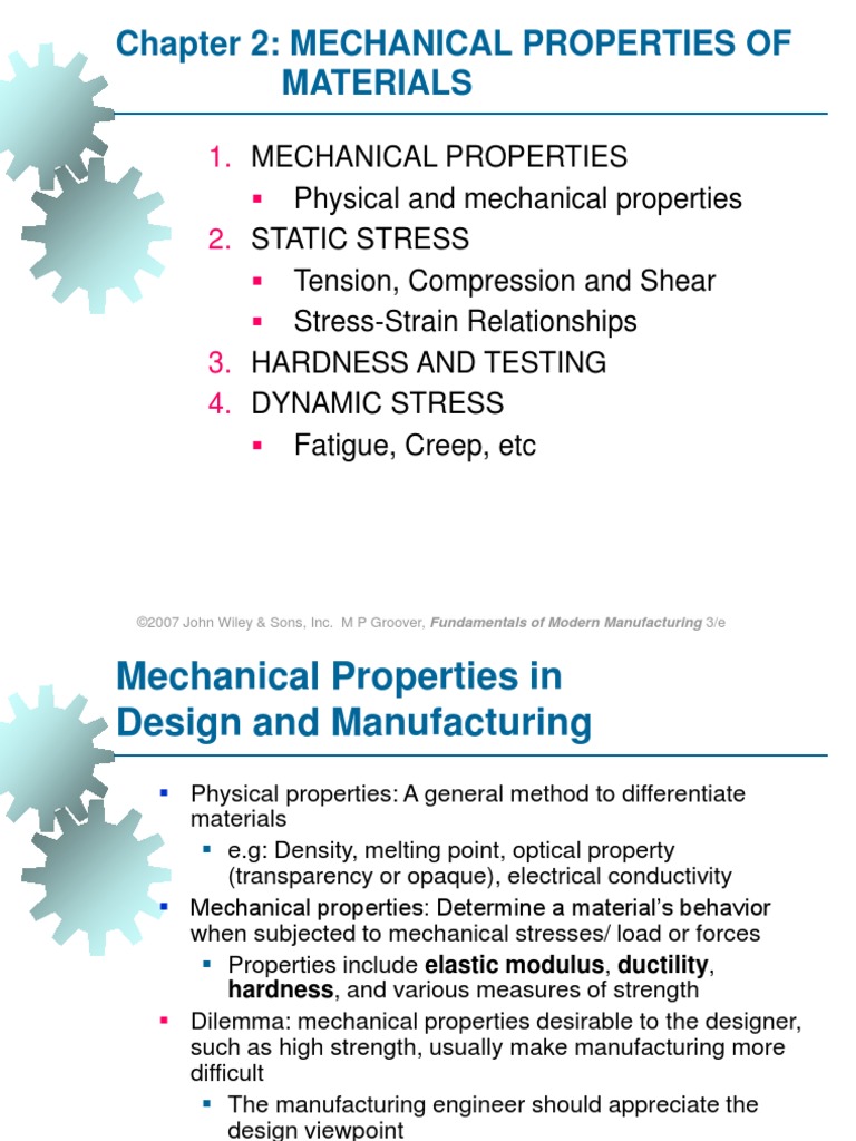Ch02 - Mechanical Properties of Materials | PDF | Fracture | Ultimate ...