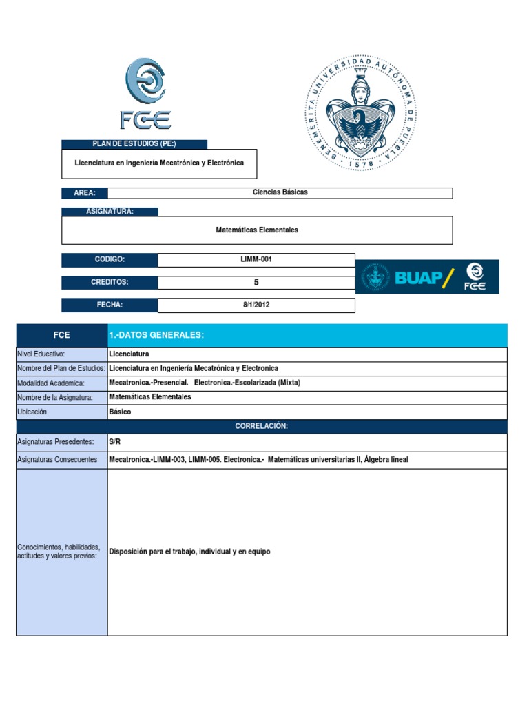 Matemáticas Elementales | PDF | Número complejo | Enseñanza de matemática