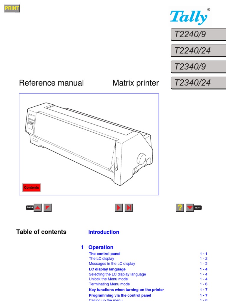 Dascom T2340 Reference Manual | PDF | Printer (Computing) | Ascii