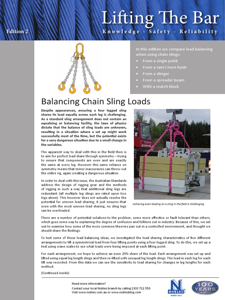 Lifting The Bar - Load Equalisation | PDF | Crane (Machine) | Science