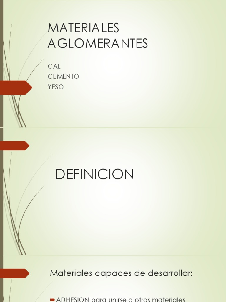 Materiales Aglomerantes Cal | PDF | Sustancias químicas | Materiales de ...