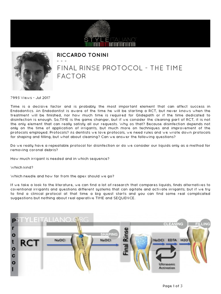 Riccardo Tonini Final Rinse Protocol The Time Factor Via WWW ...