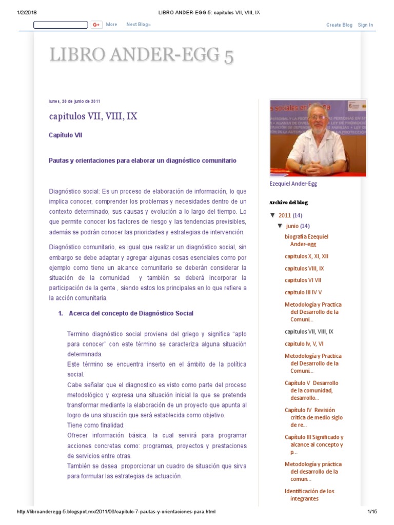 LIBRO ANDER-EGG 5 - Capitulos VII, VIII, IX Diagnostico Social | Descargar gratis PDF ...
