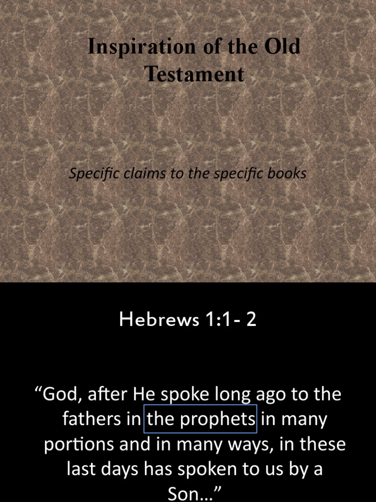 Inspiration Claims in the Old Testament | PDF | Religious Faiths | Prophet