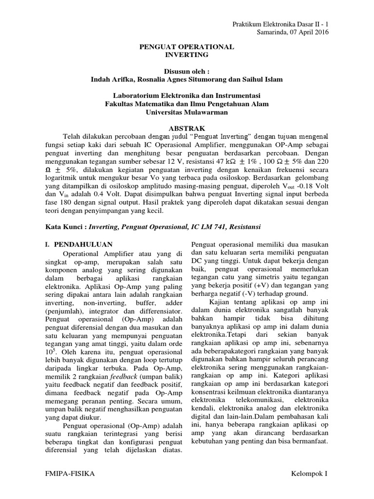 1 Penguat Inverting | PDF