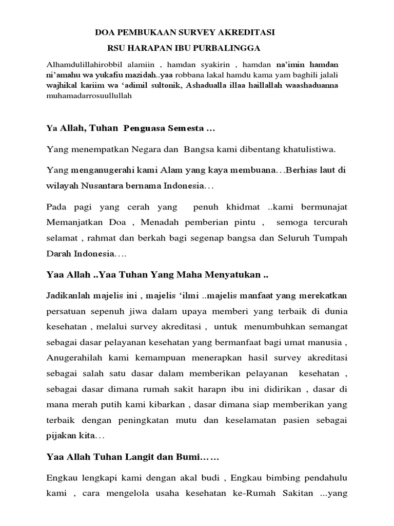Teks Doa HUT RI 72 | PDF