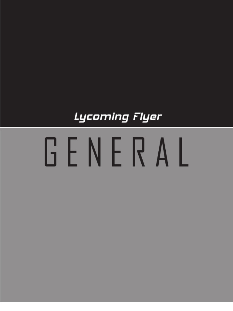 Lycoming General | PDF | Turbocharger | Carburetor