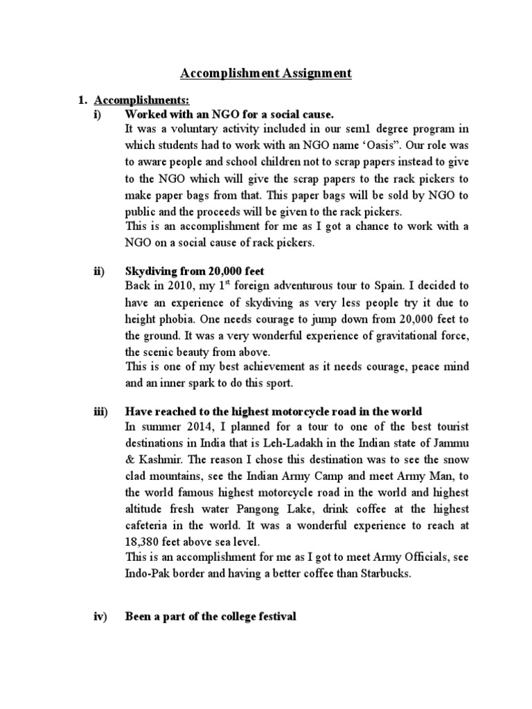 Accomplishment Assignment | PDF | Formula One | Banks
