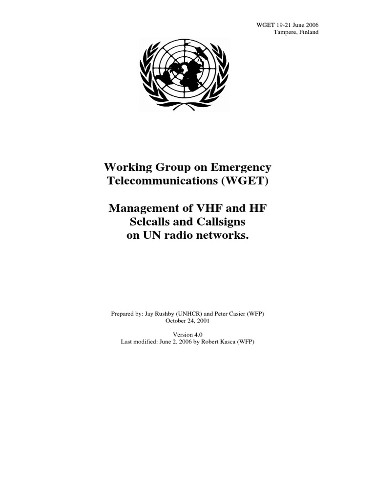 Management of VHF and HF Selcalls and Callsigns | PDF | International ...