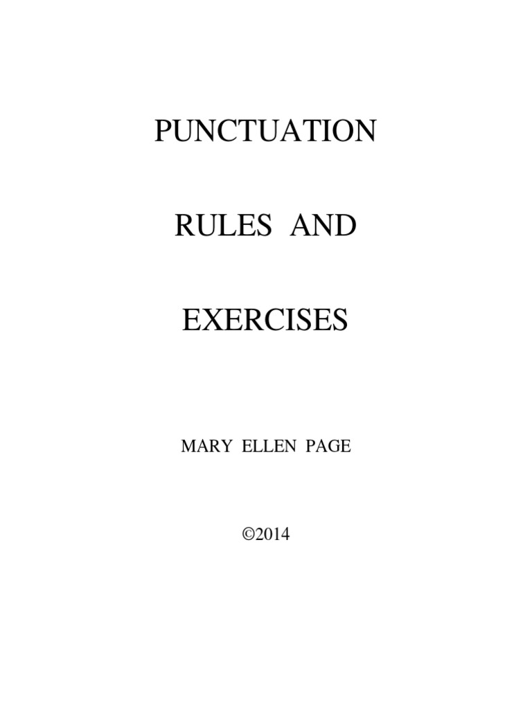 Punctuation Rules and Exercises GR 612 | PDF | Quotation Mark | Olympic ...