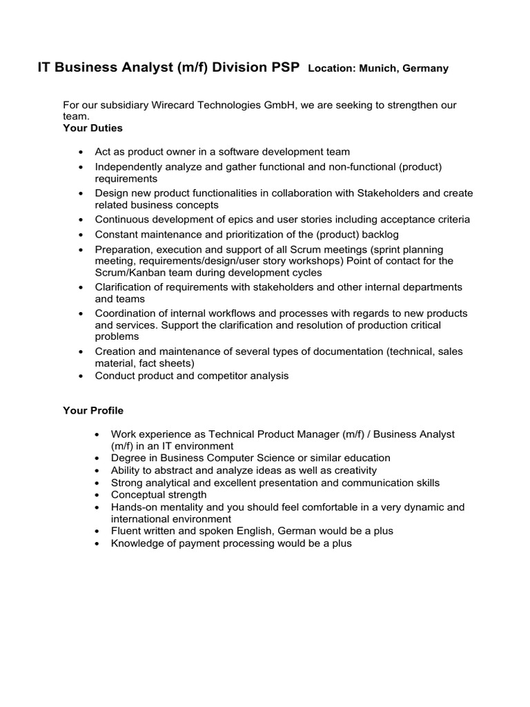 IT Business Analyst - Lin | PDF | Business