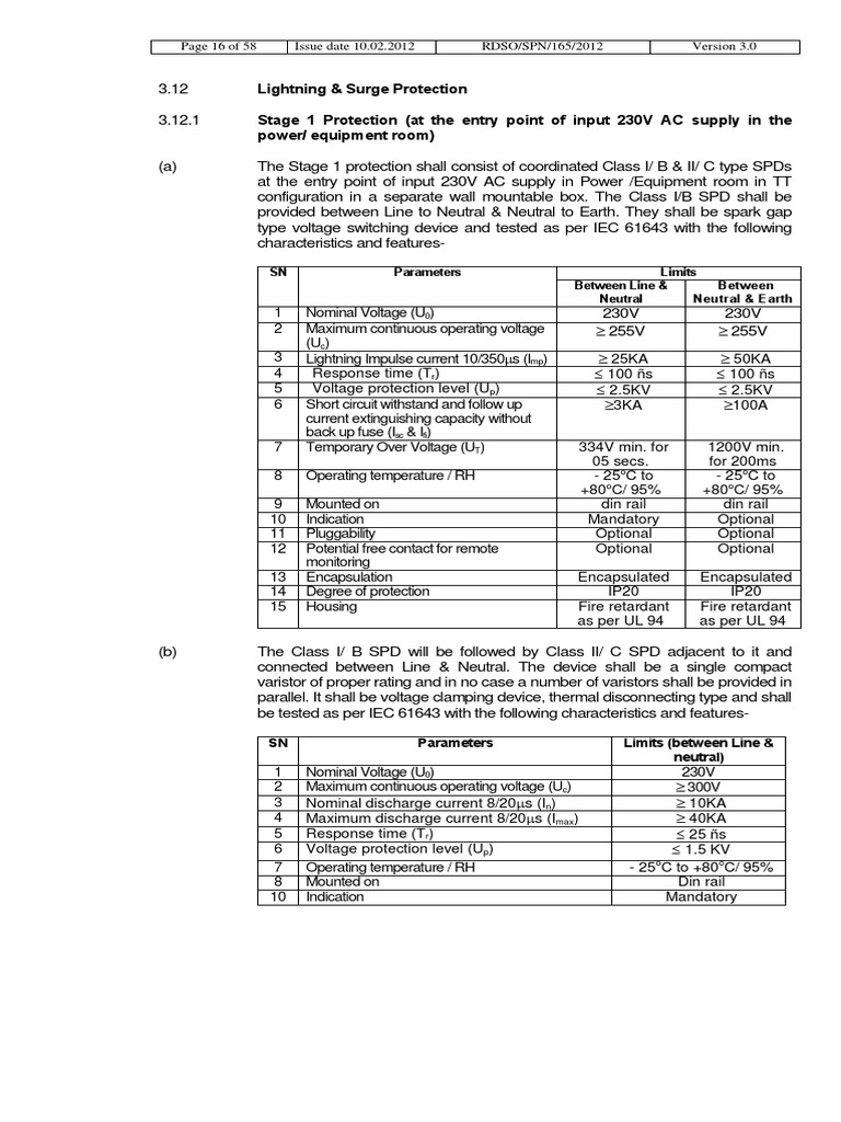 Rdso-Spn 165-2012 | PDF | Equipment | Electrical Engineering