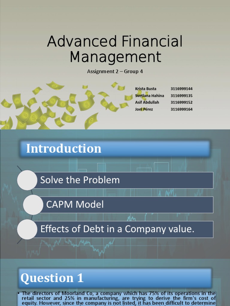 Group AFM Assignment | PDF | Beta (Finance) | Capital Asset Pricing Model