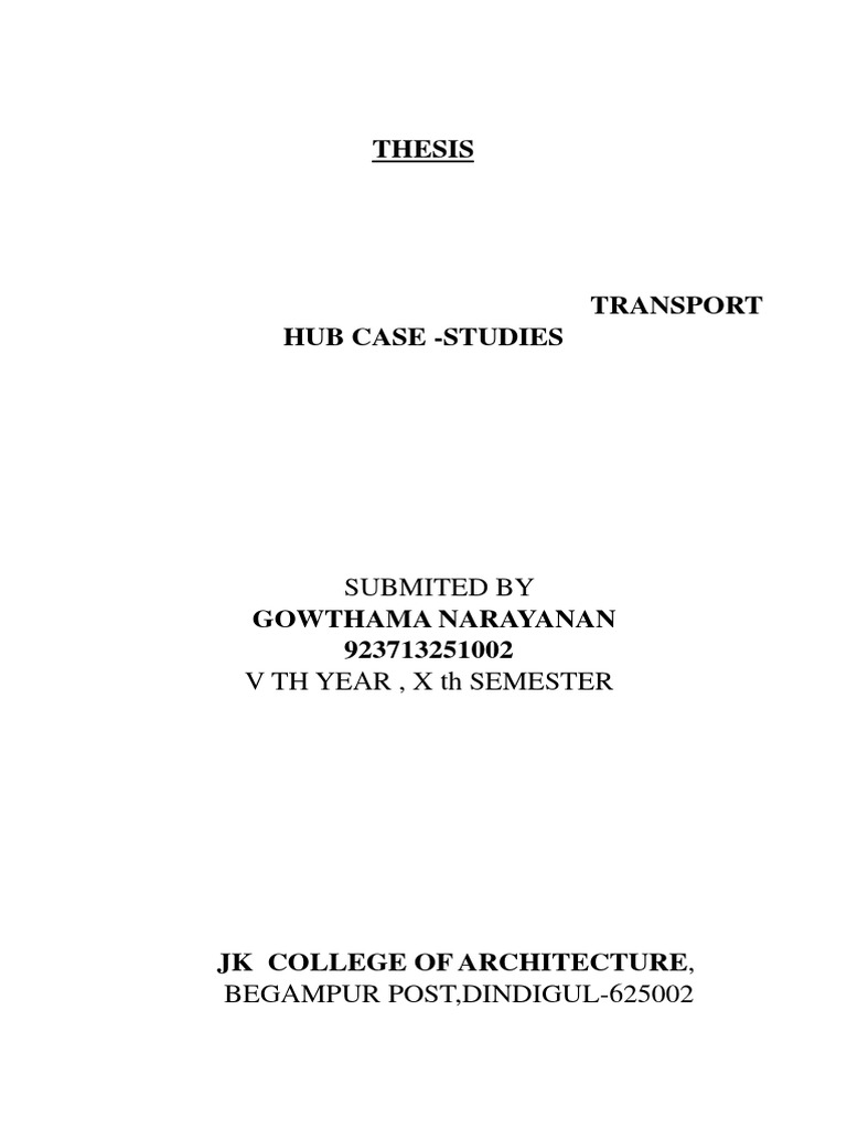 Case Study 1 | PDF | Transport | Nature