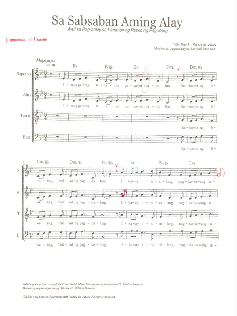 Sa Sabsaban Aming Alay | PDF