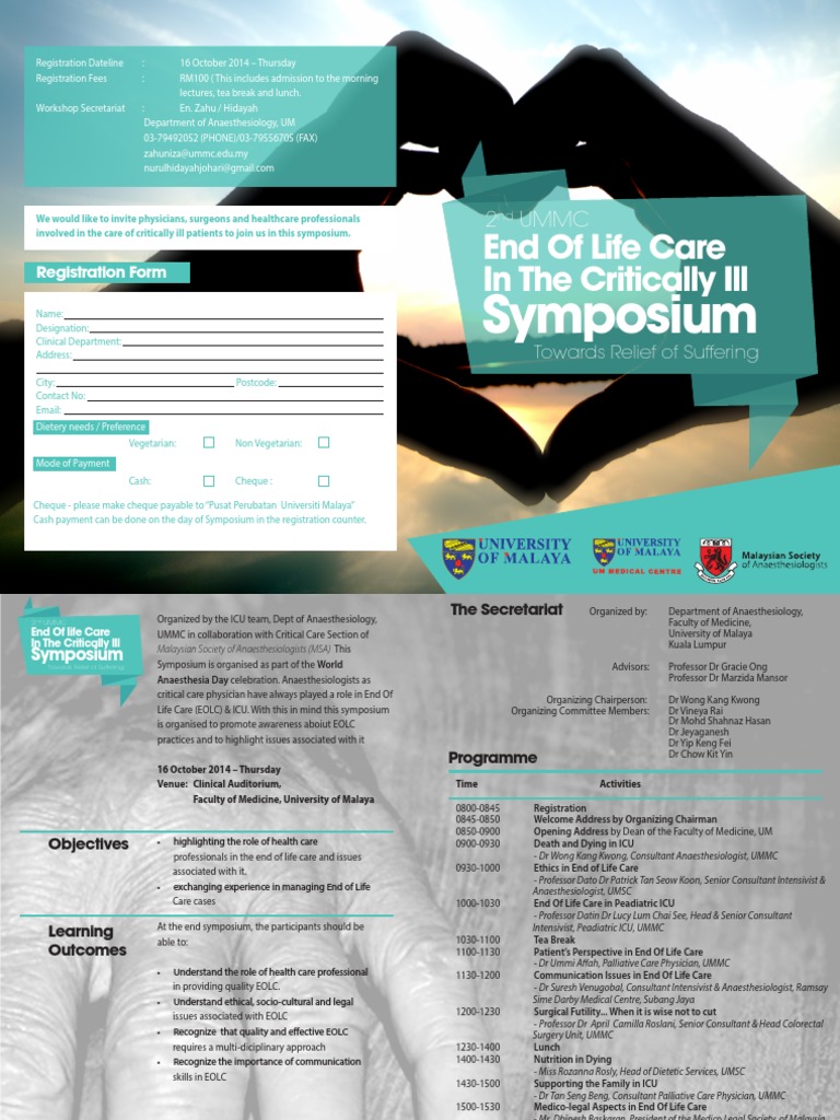 End of Life Care Brochure | PDF | Anesthesiologist | Intensive Care ...