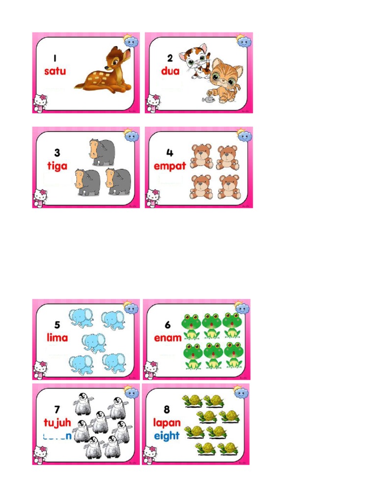 Kad Nombor 1 - 10