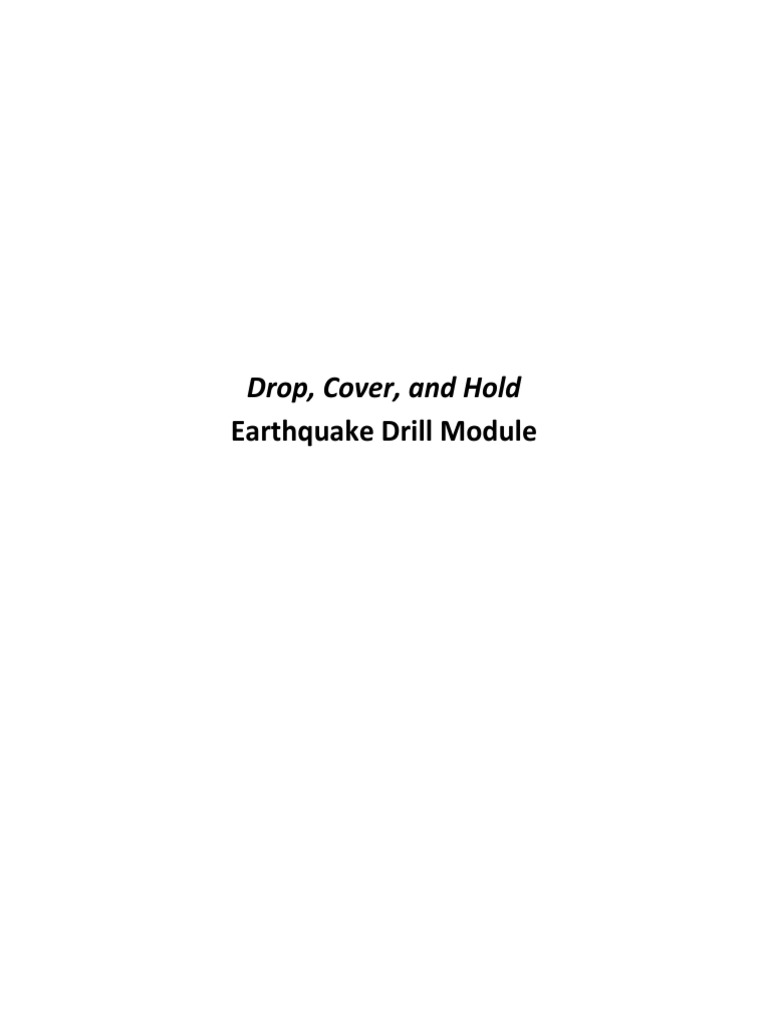 Earthquake Drill Procedures for Schools | PDF | Emergency Management ...