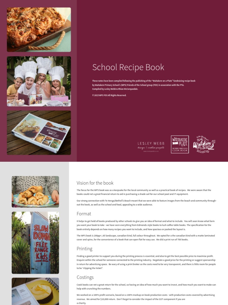 WPS School Recipe Book Notes | PDF | Copy Editing | Books