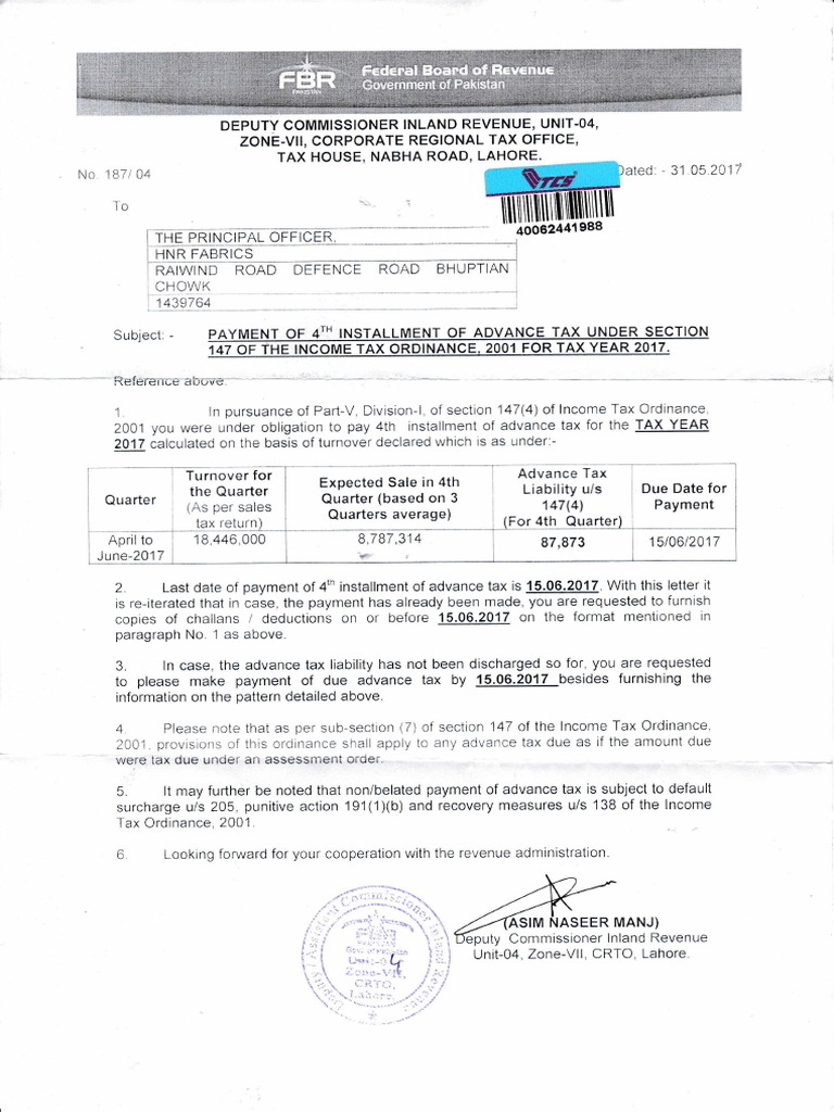 FBR notice US 147 new.pdf | Revenue | Taxes