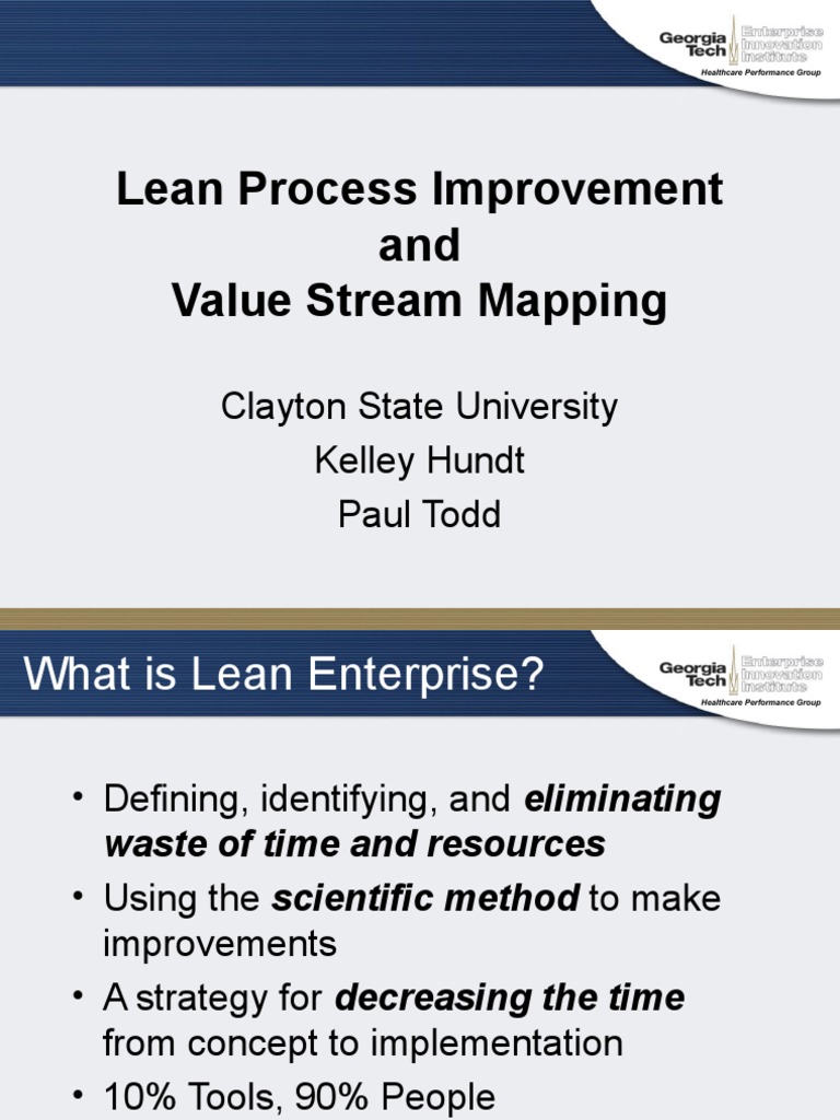 Lean Process Improvement and Value Stream Mapping: Clayton State ...
