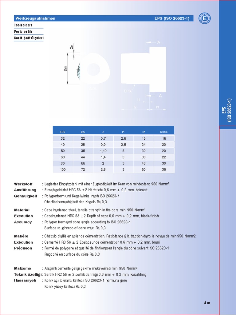 ISO 26623-1 Toolholders Overview | PDF