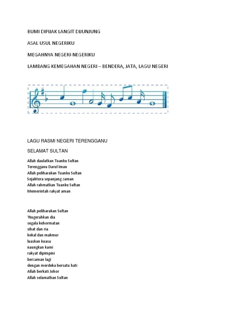 Lagu Rasmi Negeri | PDF | Agama & Spiritualitas