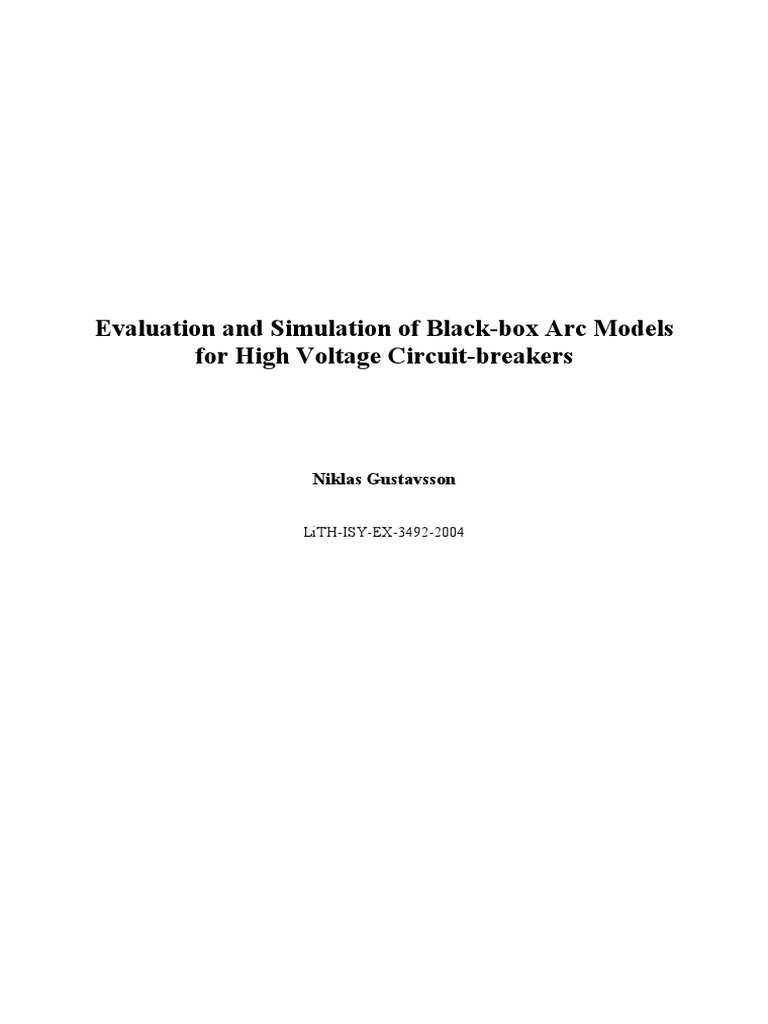 Arc Model PDF | PDF | Switch | Electric Current