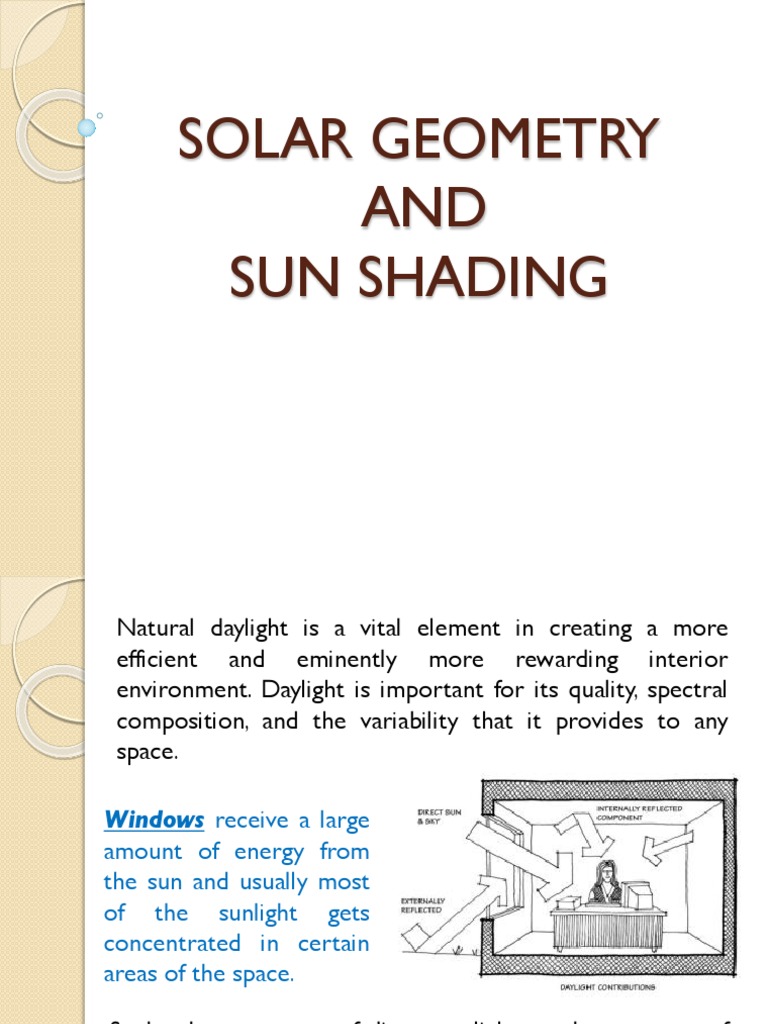 Solar Geometry | PDF | Window | Sun