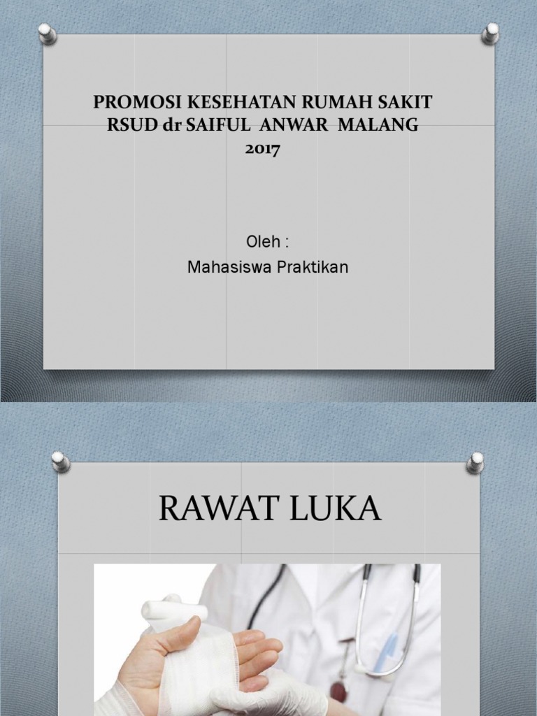 PPT Rawat Luka | PDF | Pengembangan Diri