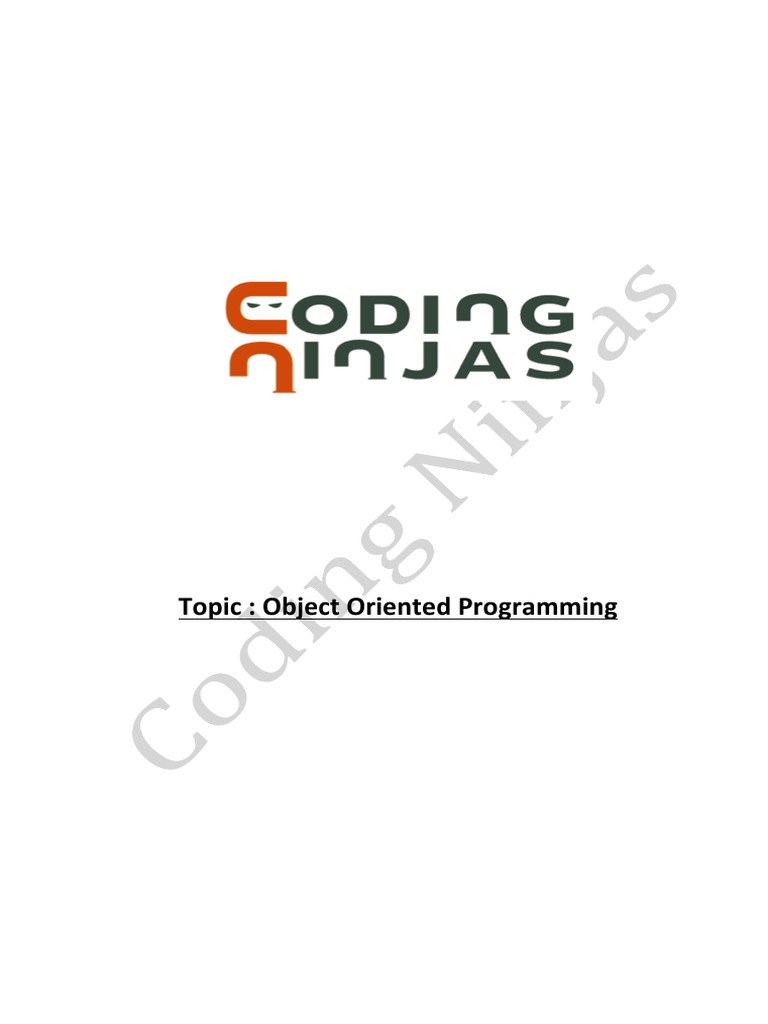 Object Oriented Programming Pdf Class Computer Programming Constructor Object Oriented