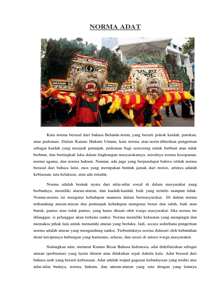 Norma Adat | PDF