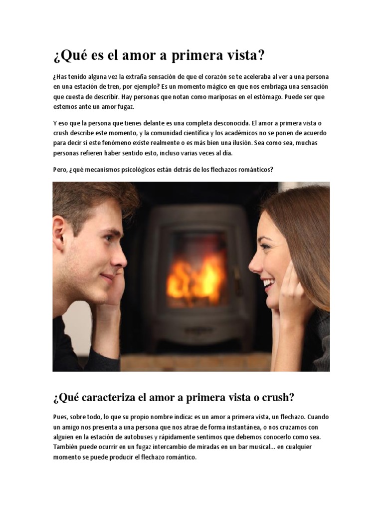 Qué Es El Amor A Primera Vista | PDF | Amor | Sicología