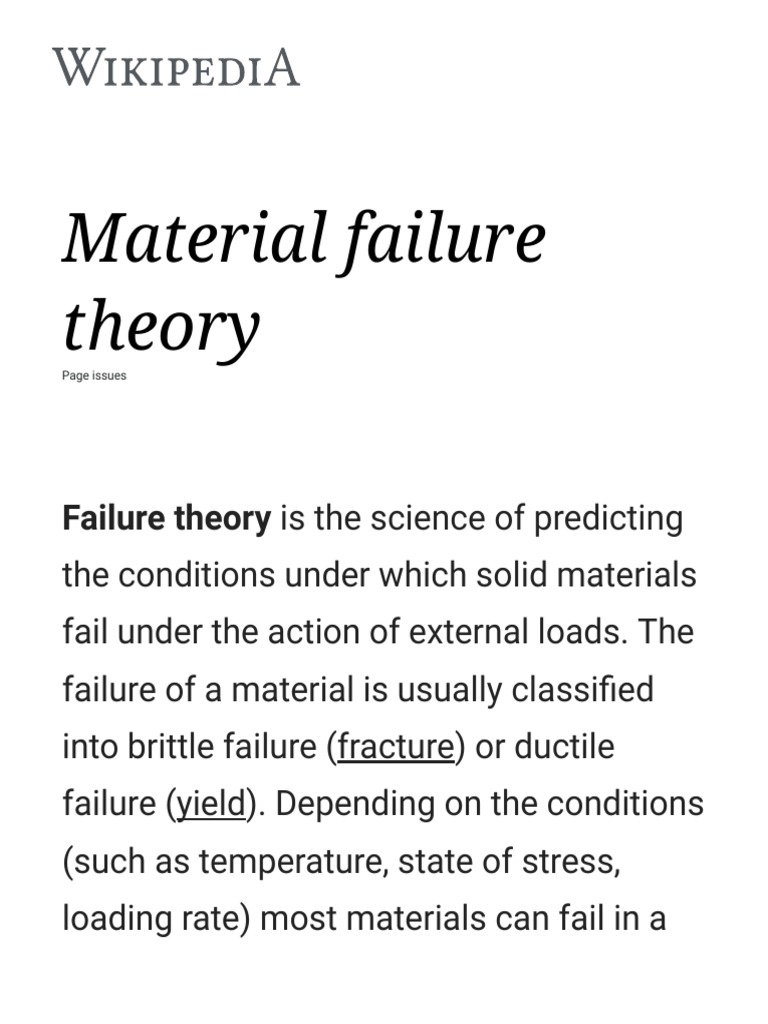 Material Failure Theory | PDF | Fracture Mechanics | Fracture